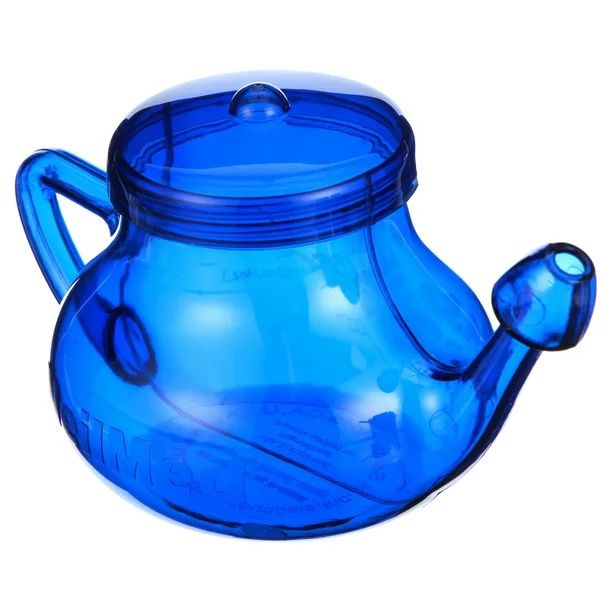 NeilMed NasaFlo Clear Neti-Pot Nasal Wash System with 50 Premixed Packets