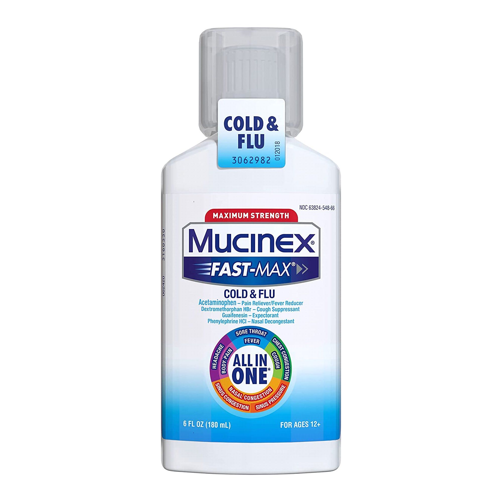 Mucinex Fast-Max Cold & Flu All-in-One Maximum Strength Liquid - 6 fl oz