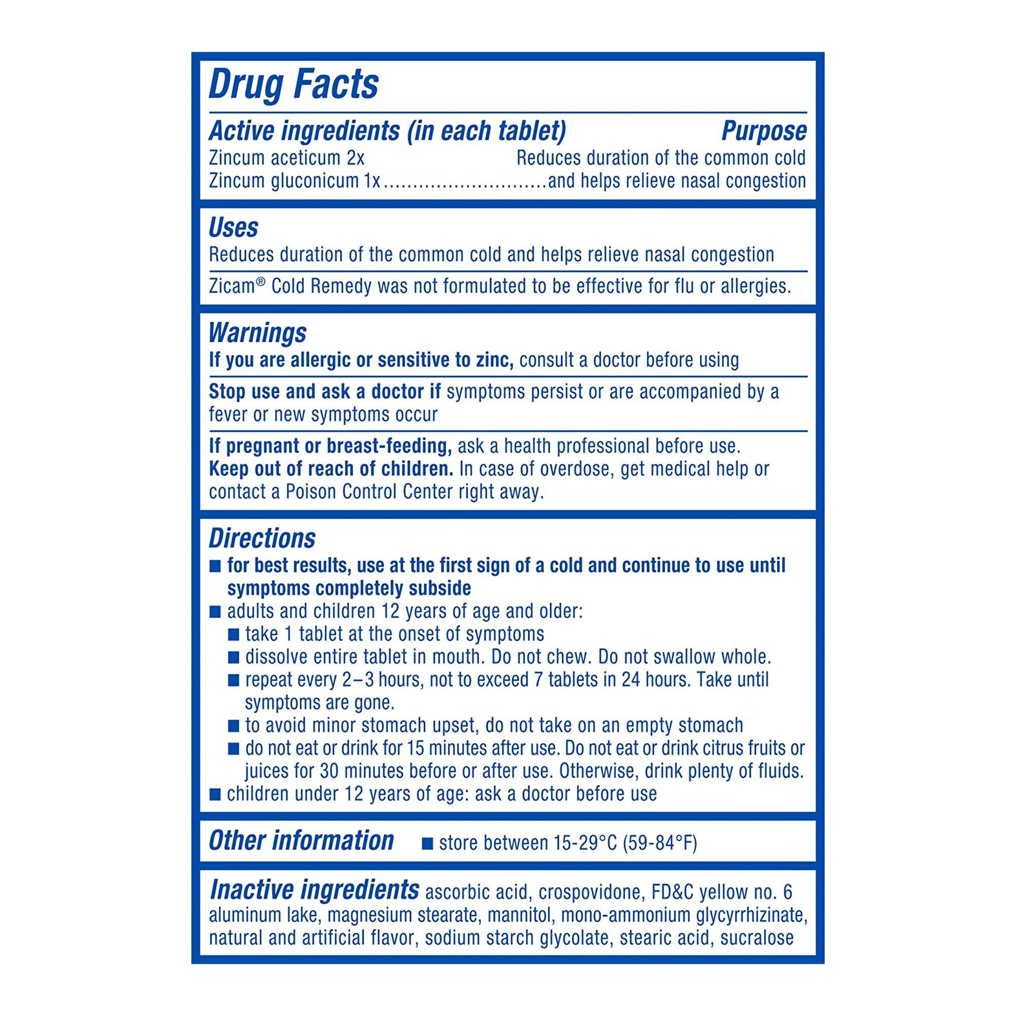 Zicam Zinc Cold Remedy RapidMelts Tablets, Cherry - 25 ct