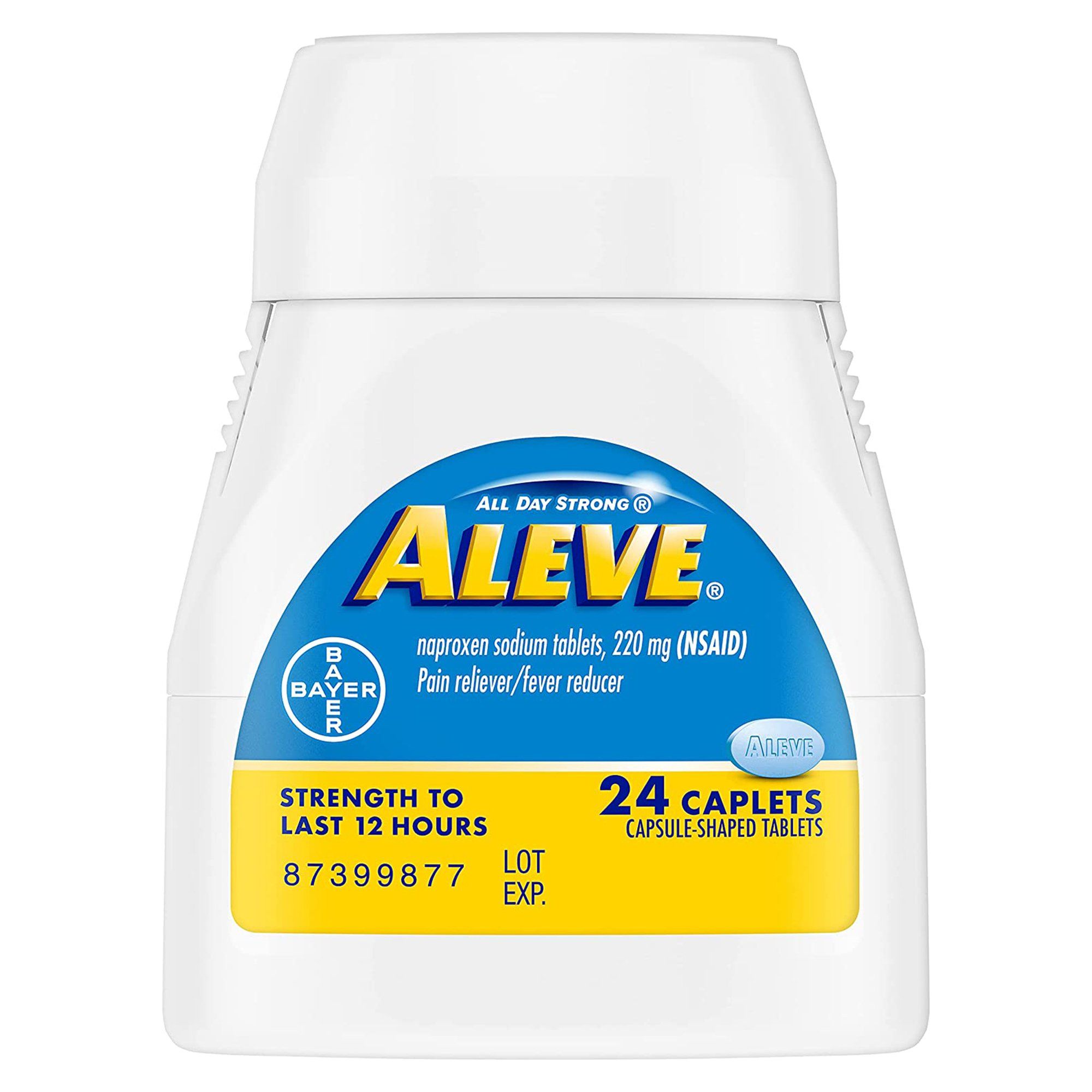 Aleve Naproxen Sodium Pain Reliever Caplets, 220 mg ‐ 24 ct