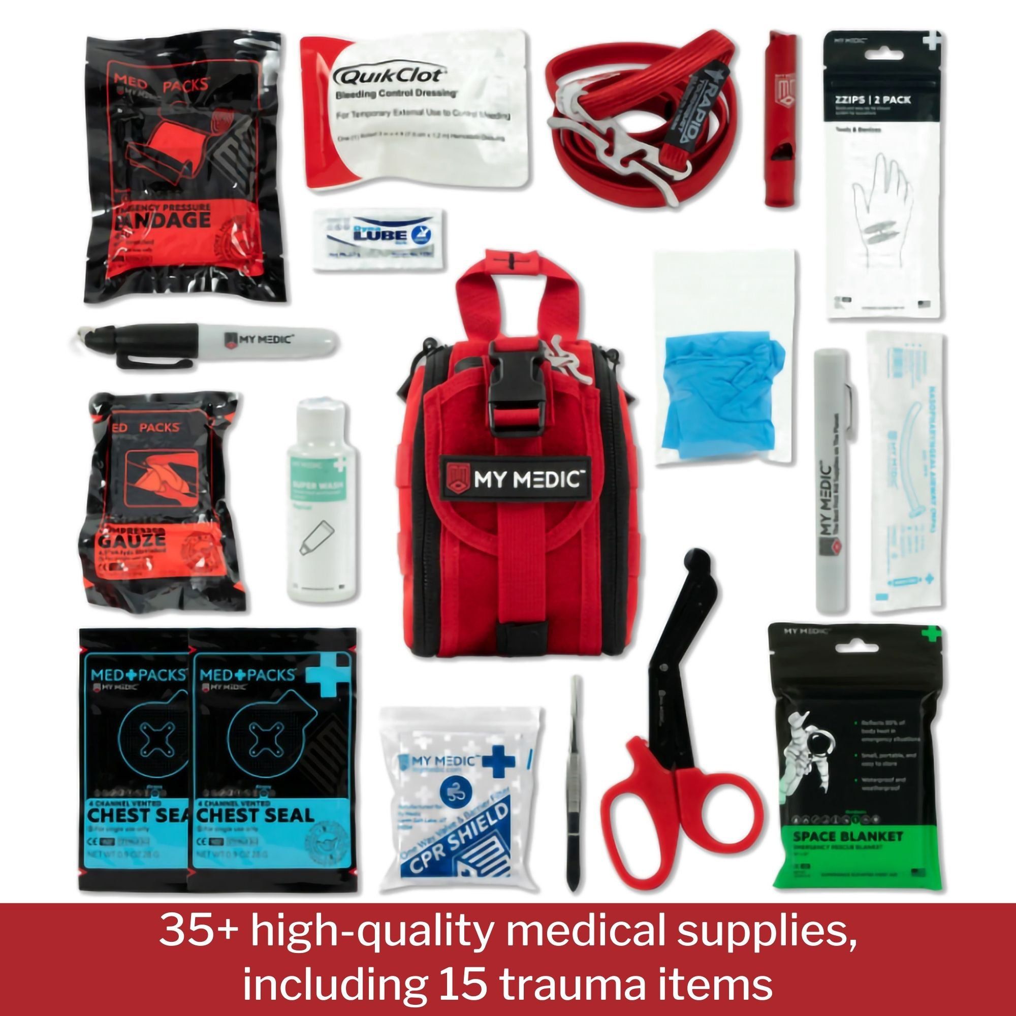 My Medic - TFAK Trauma First Aid Kit Bag - Red