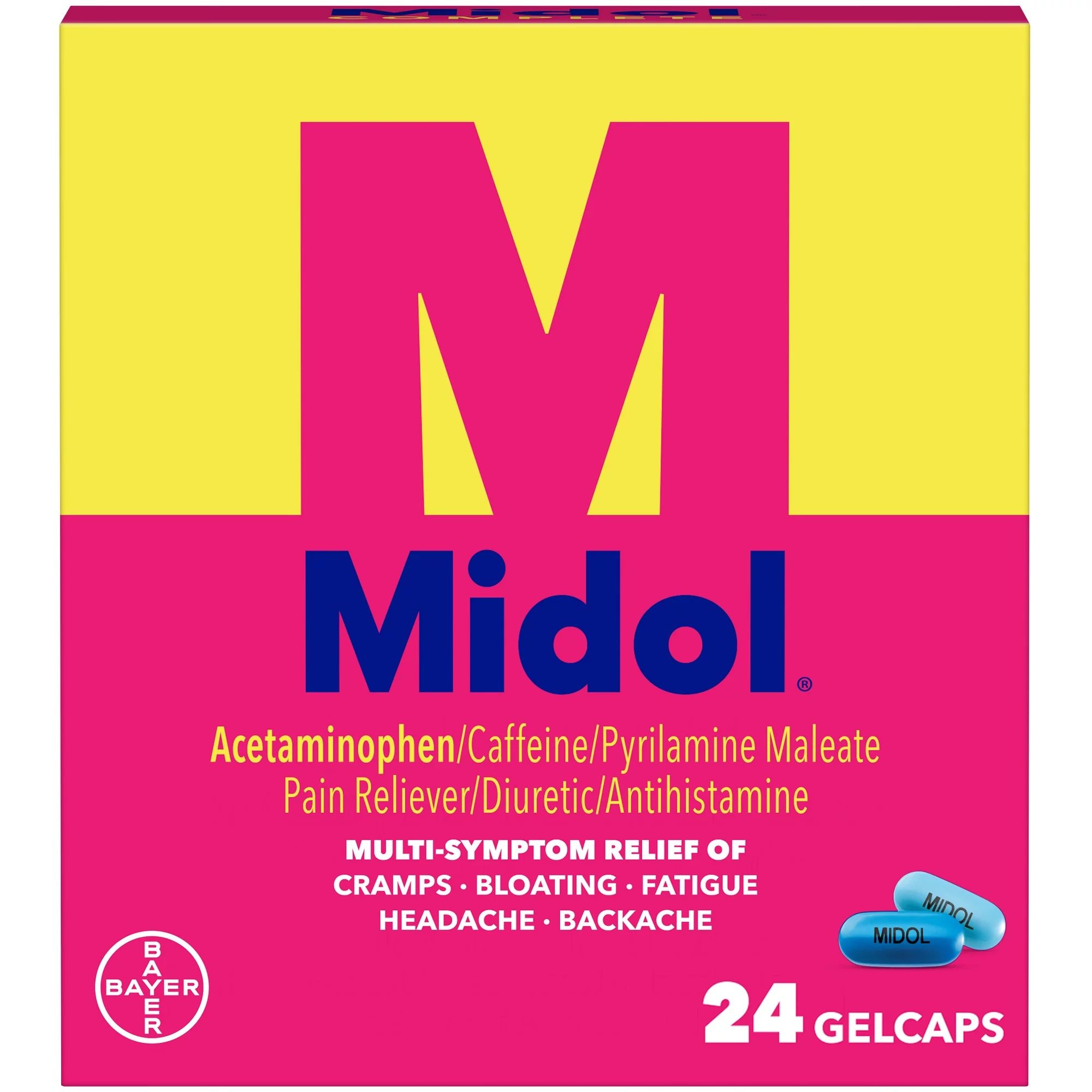 Midol Complete Cramp Relief Gelcaps - 24 ct