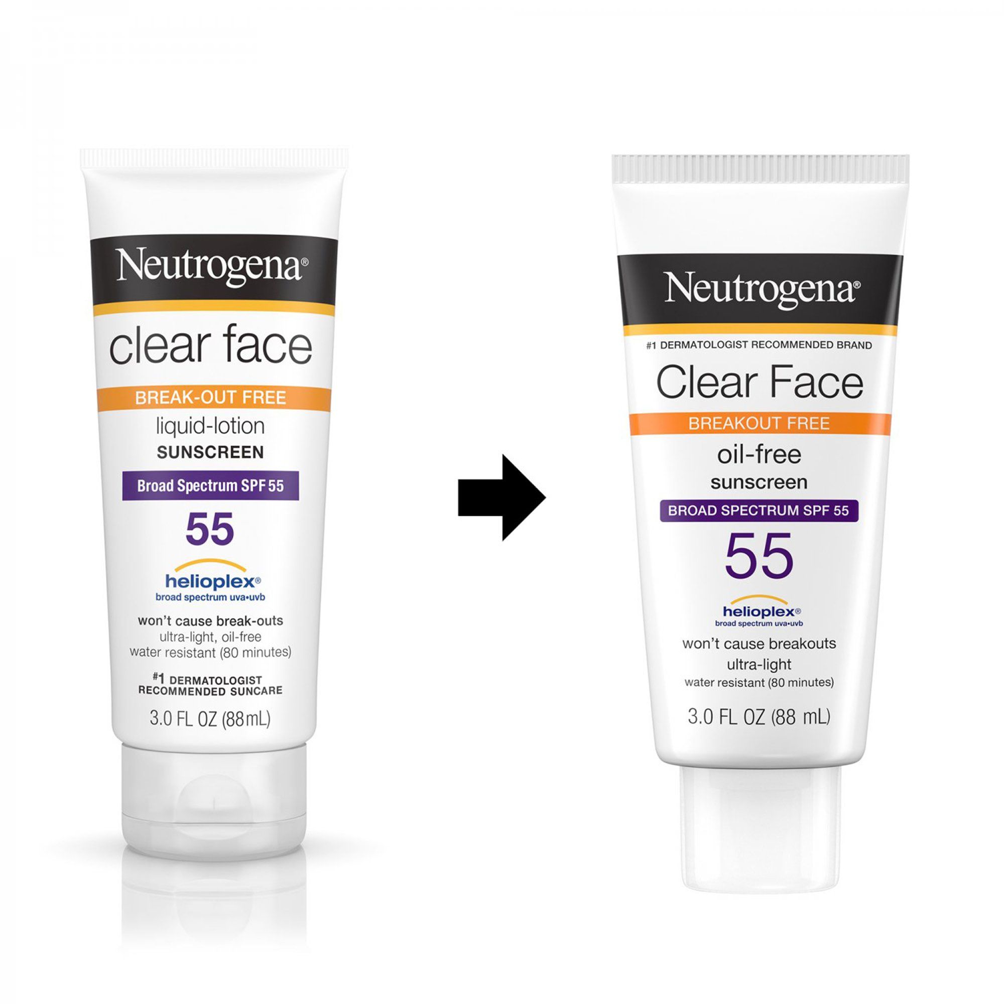 Neutrogena Clear Face Sunscreen Lotion, SPF 50 - 3 fl oz