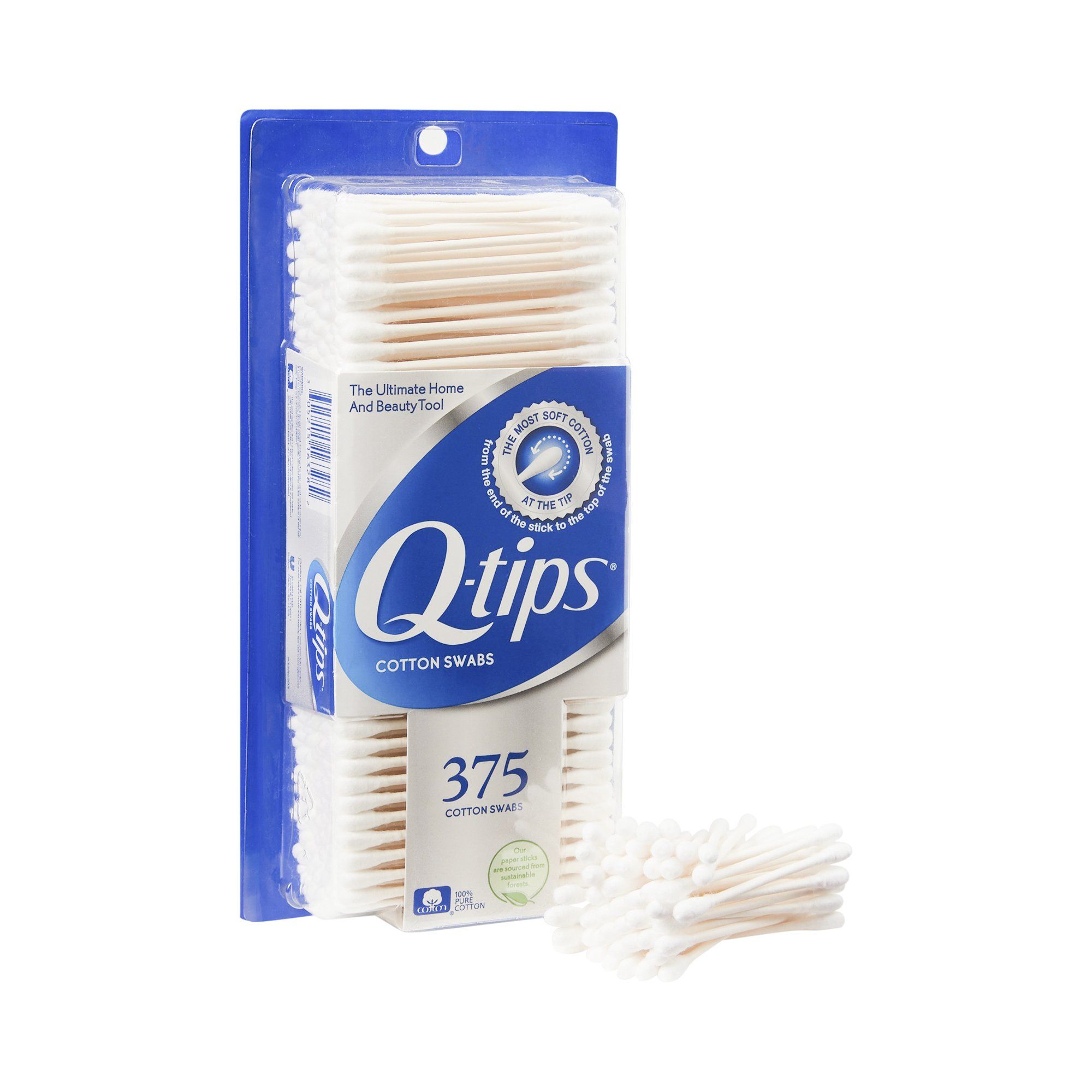 Q-tips Cotton Swabs - 375 ct