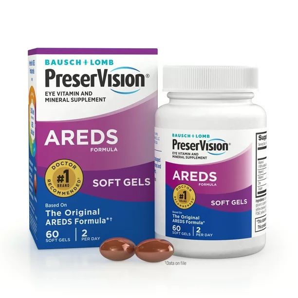PreserVision AREDS Eye Vitamin & Mineral Supplement Soft Gel Tablets ...