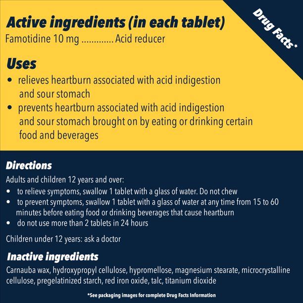 Pepcid AC Original Strength Antacid for Heartburn Prevention & Relief ...