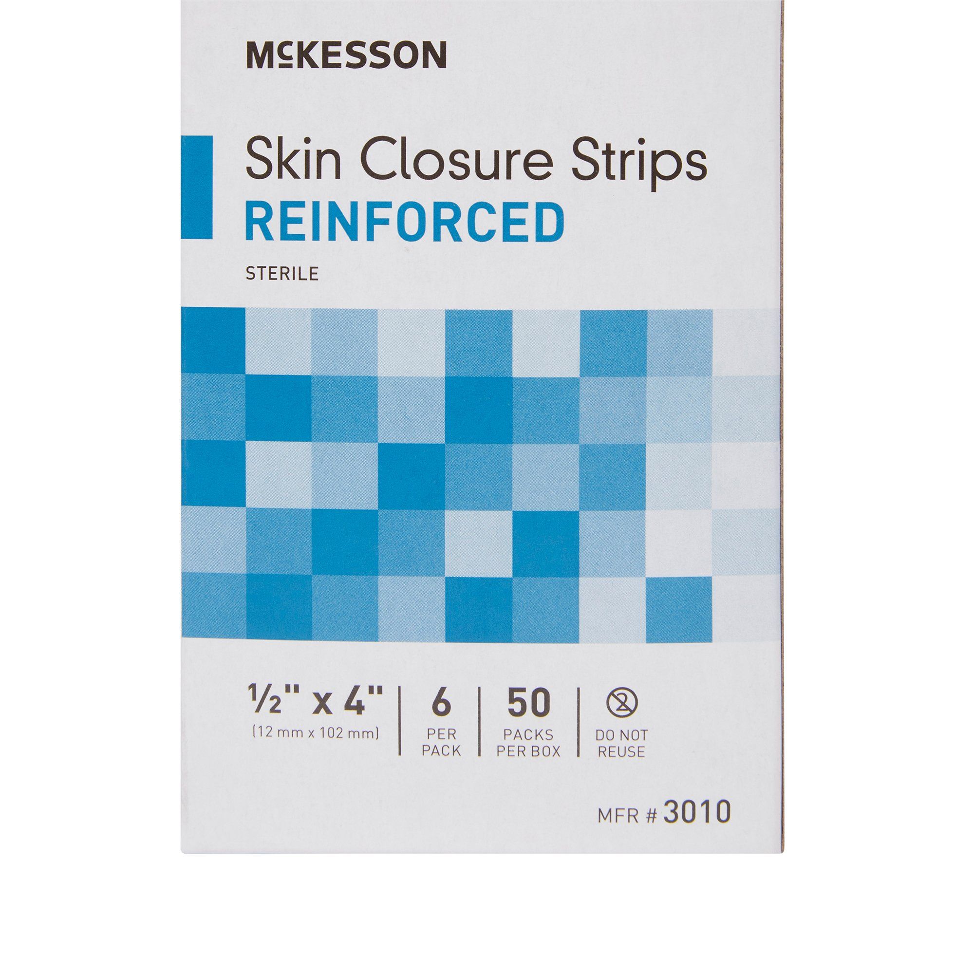 McKesson Skin Closure Strip 1/2" x 4" Reinforced Sterile - 50 packs