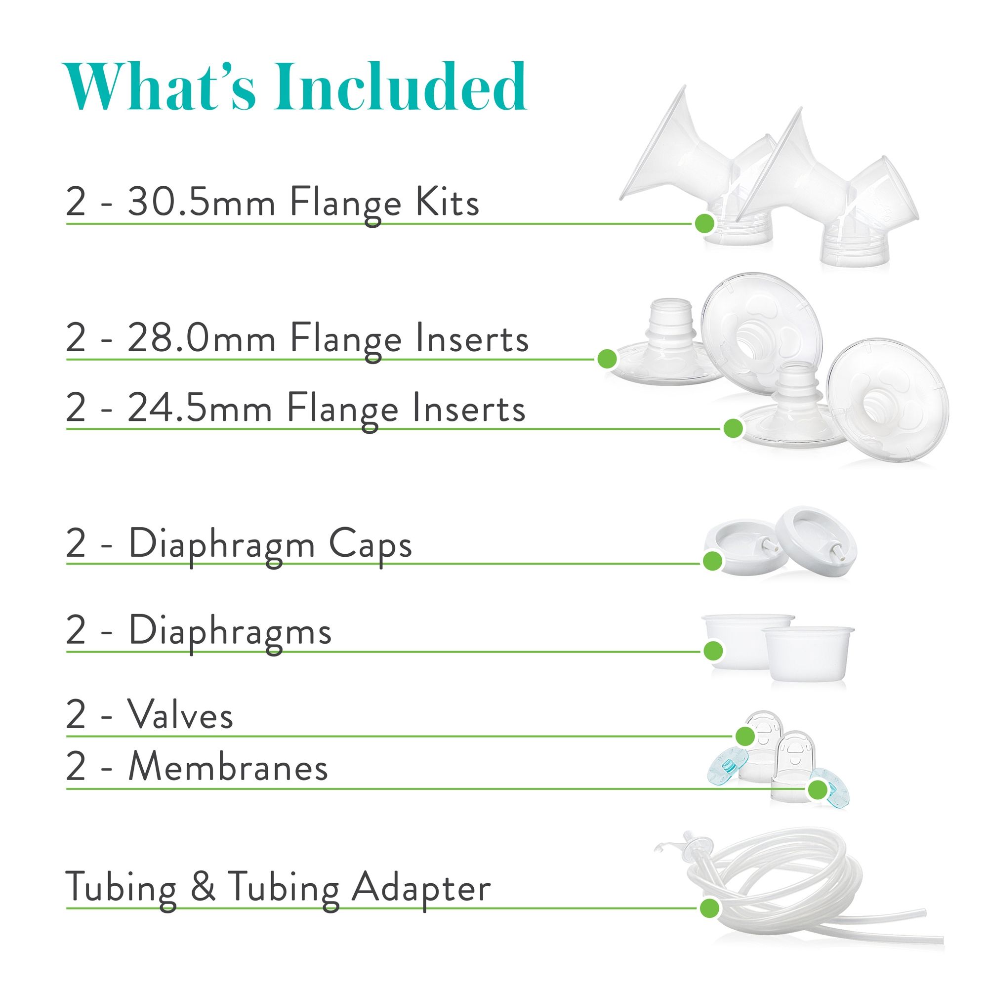 Evenflo Advanced Double Electric Breast Pump Replacement Parts Kit
