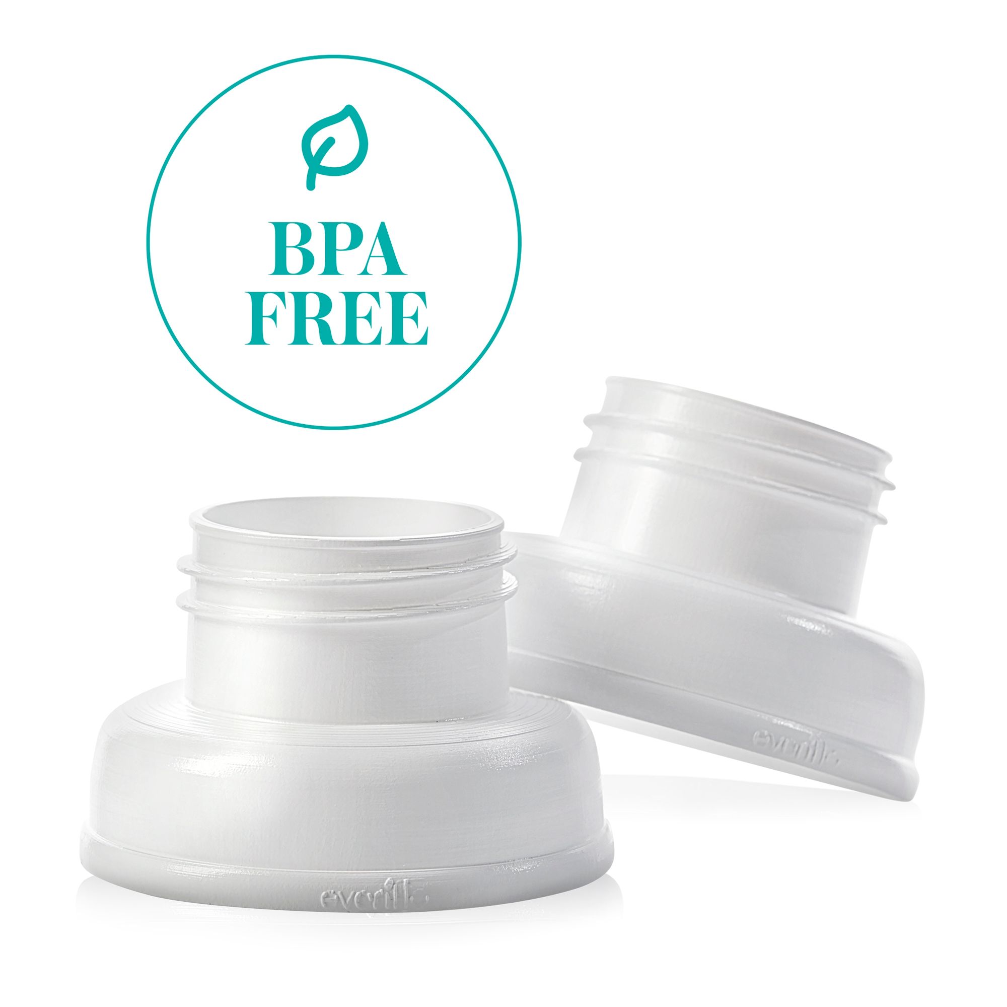 Evenflo Breast Pump Adapter to Balance + Wide Neck Bottles - 2 ct