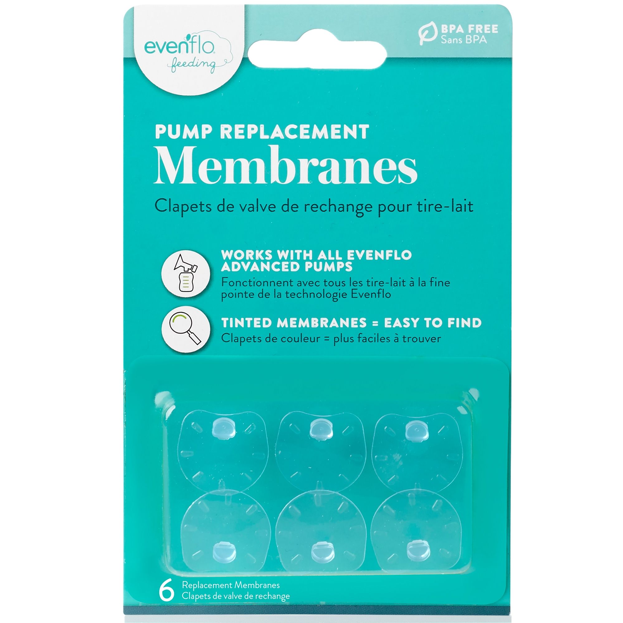 Evenflo Breast Pump Replacement Membranes - 6 ct