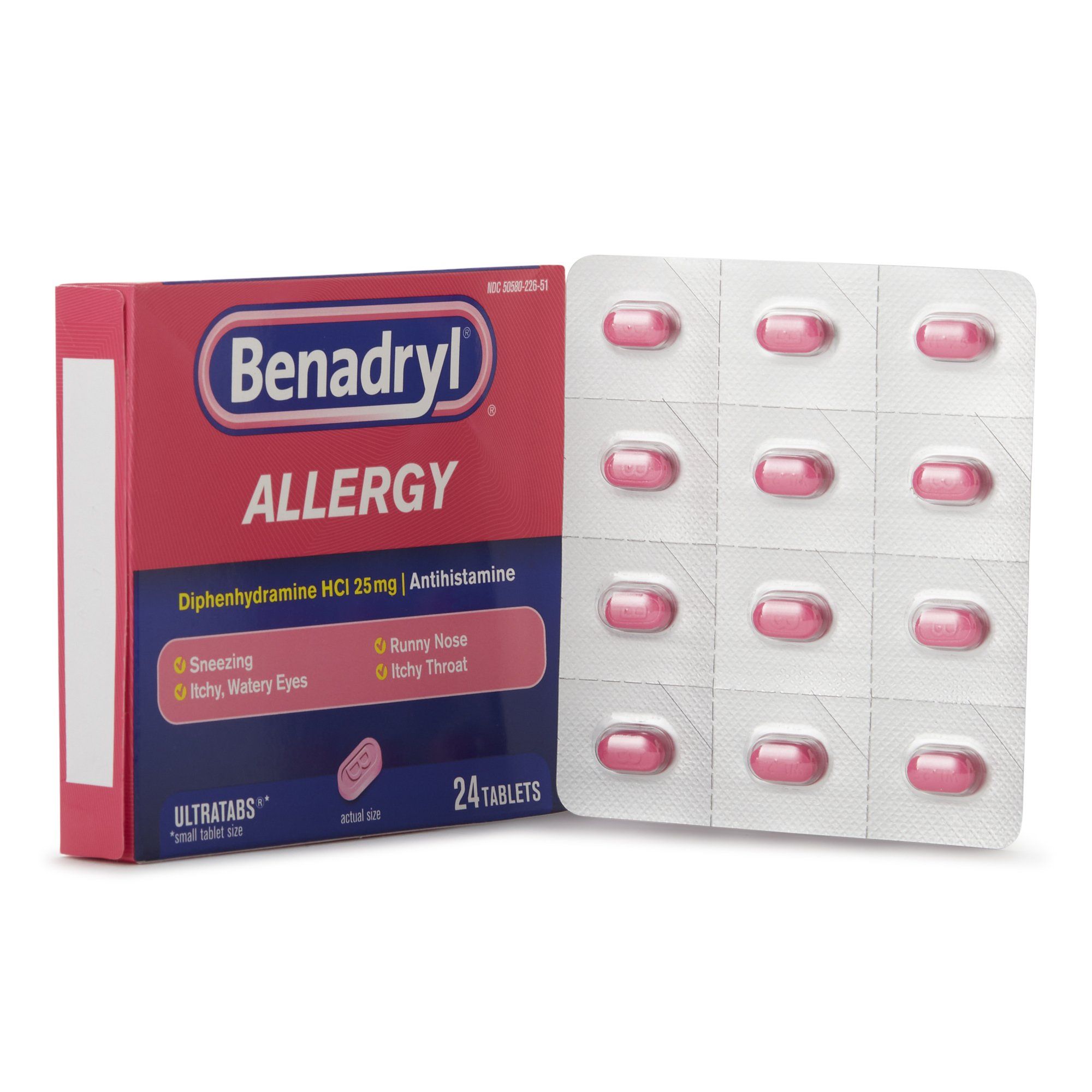 Benadryl Allergy Relief Tablets, 25 mg - 24 ct