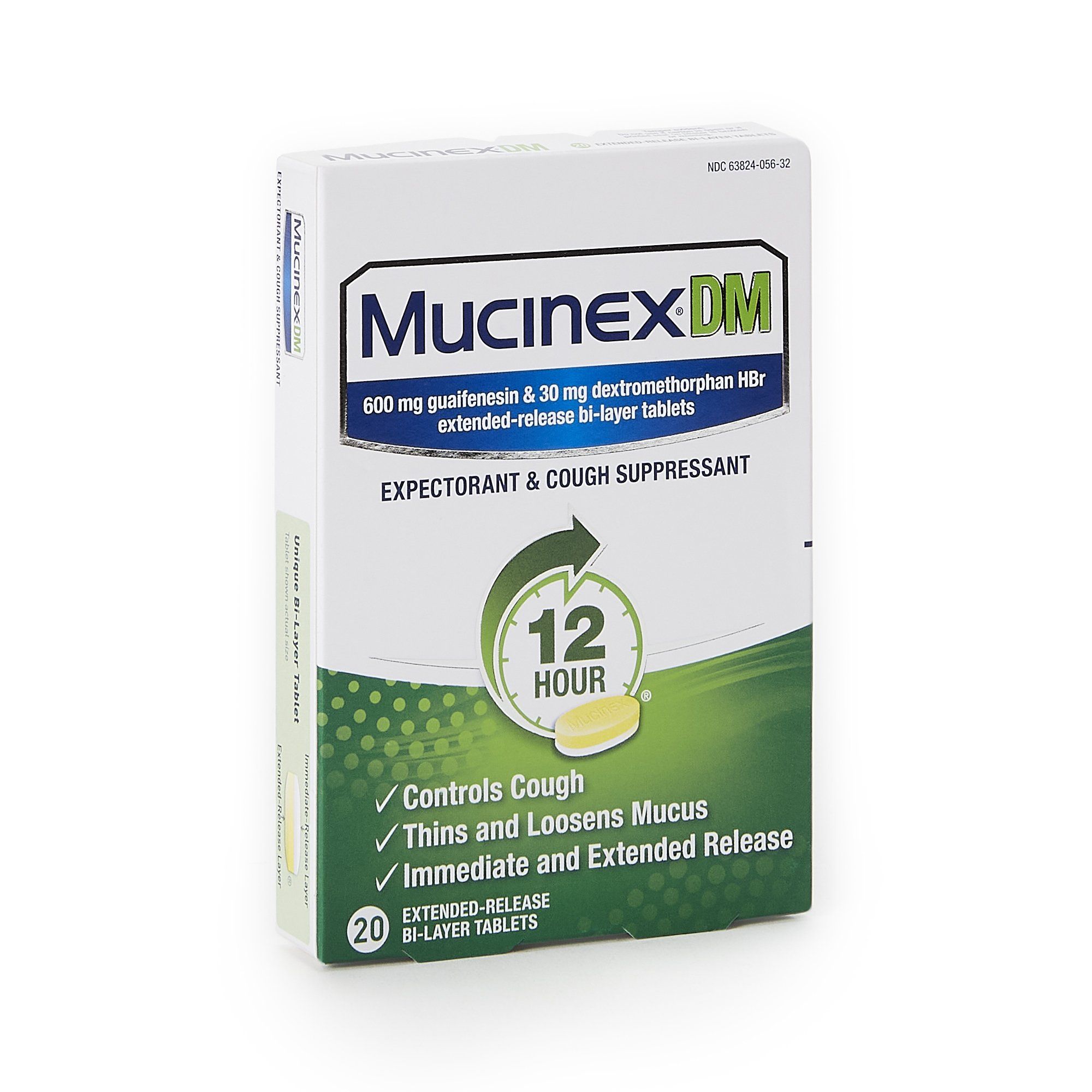 Mucinex DM Maximum Strength Expectorant & Cough Suppressant Extended ...