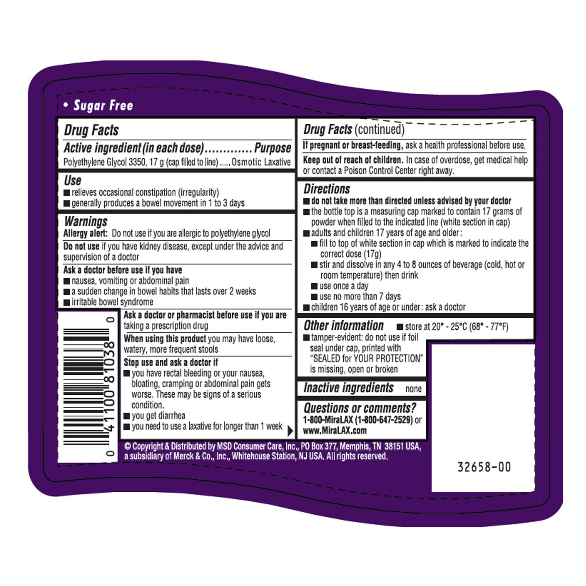 MiraLAX Laxative Powder - 17.9 oz