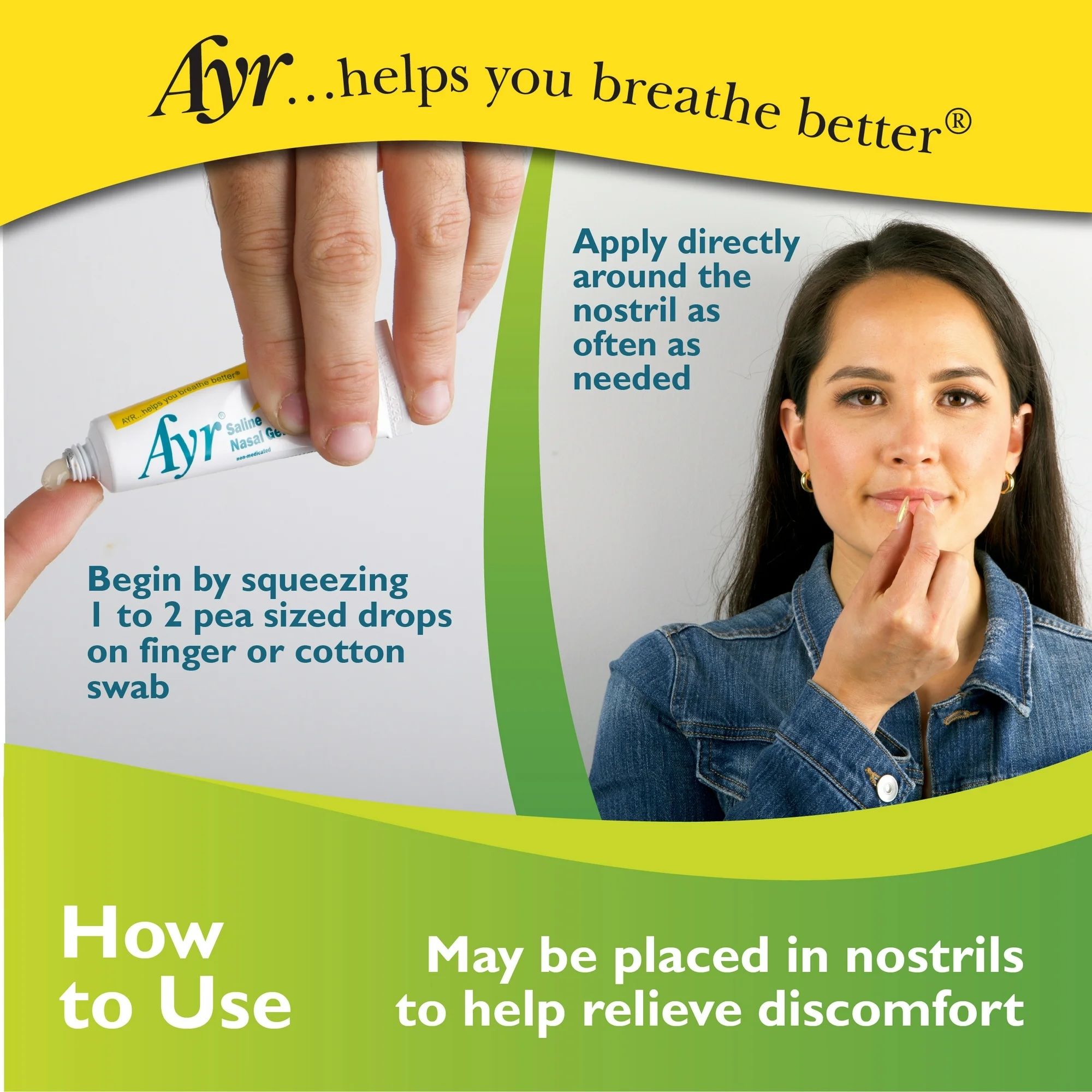 Ayr Saline Nasal Gel with Soothing Aloe - 0.5 oz