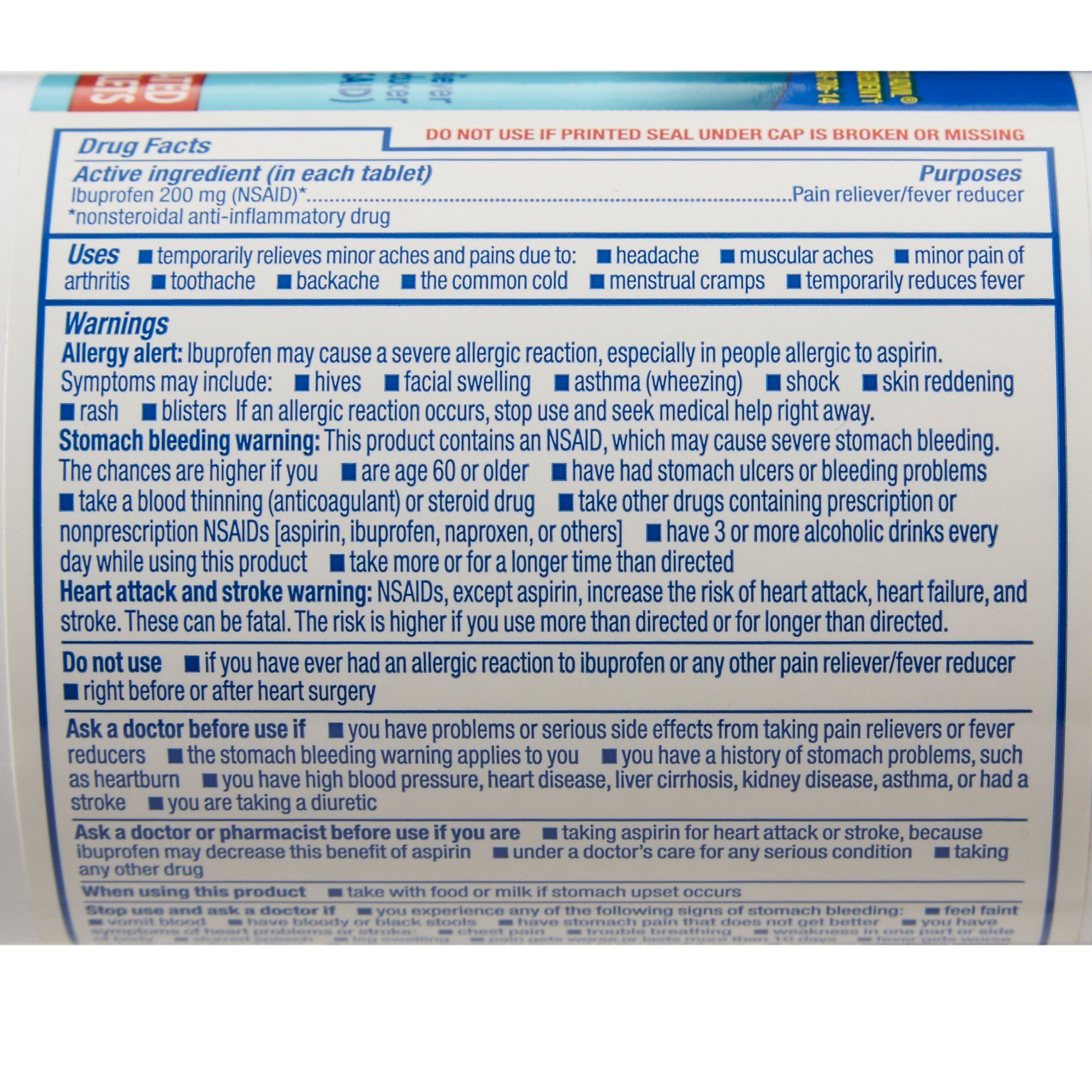 Sunmark Ibuprofen Coated Tablets, 200 mg - 500 ct