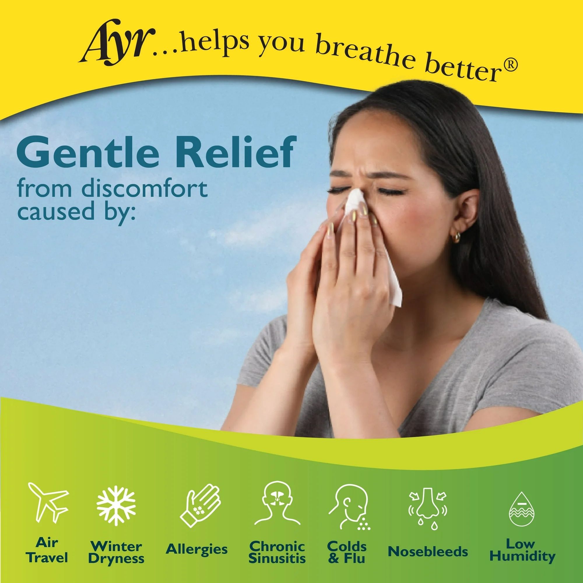 Ayr Saline Nasal Gel with Soothing Aloe - 0.5 oz