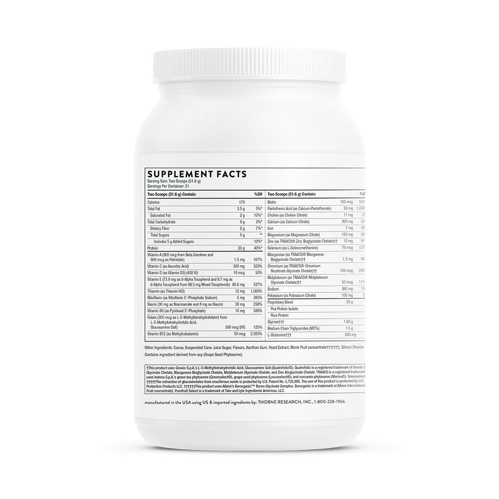 Thorne Mediclear-SGS, Chocolate™- 38.2 oz