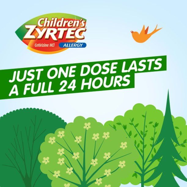 Zyrtec Children's 24 Hour Allergy Relief Dissolve Tabs, Citrus Flavor ...