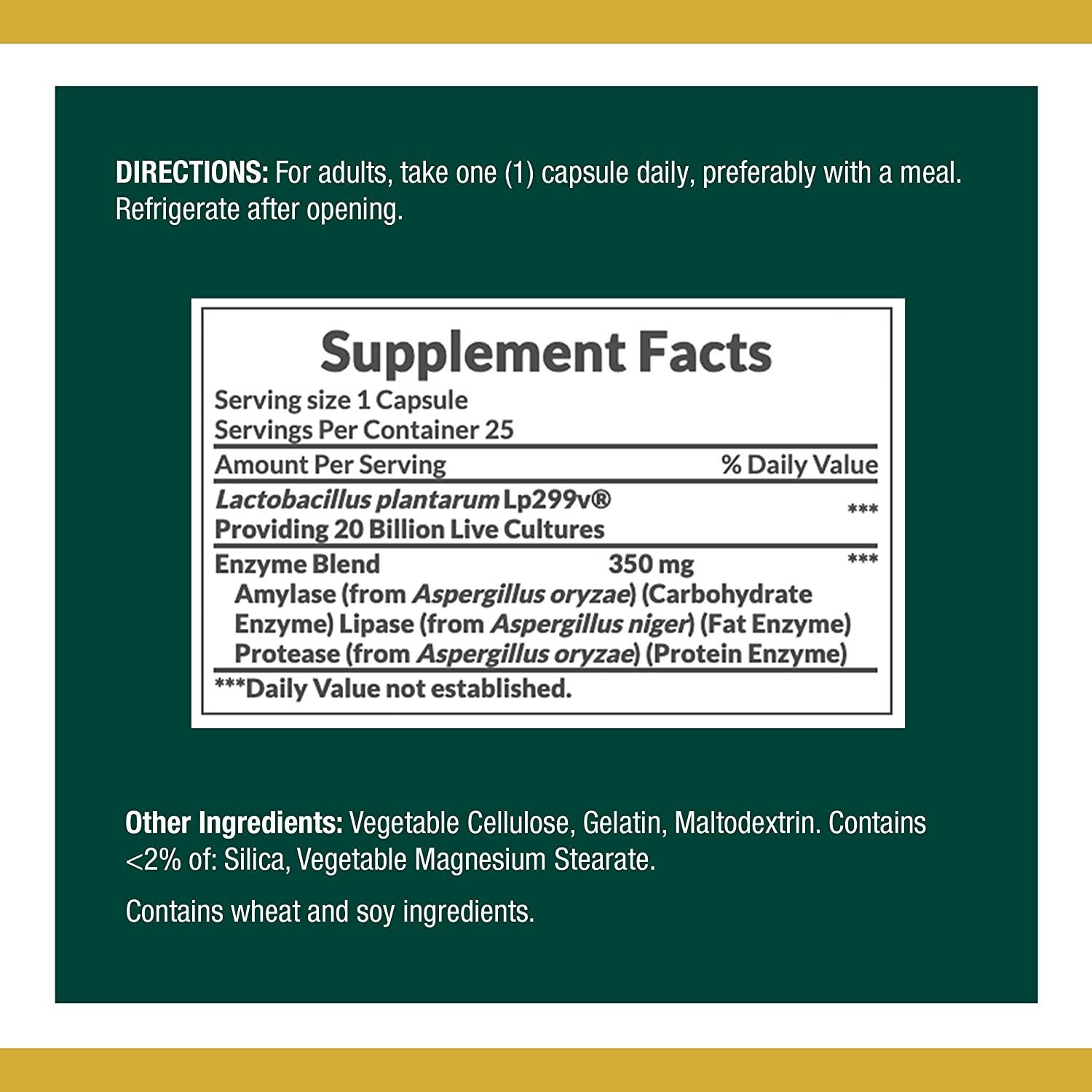 Natures Bounty Probiotic GX Capsules - 25 ct