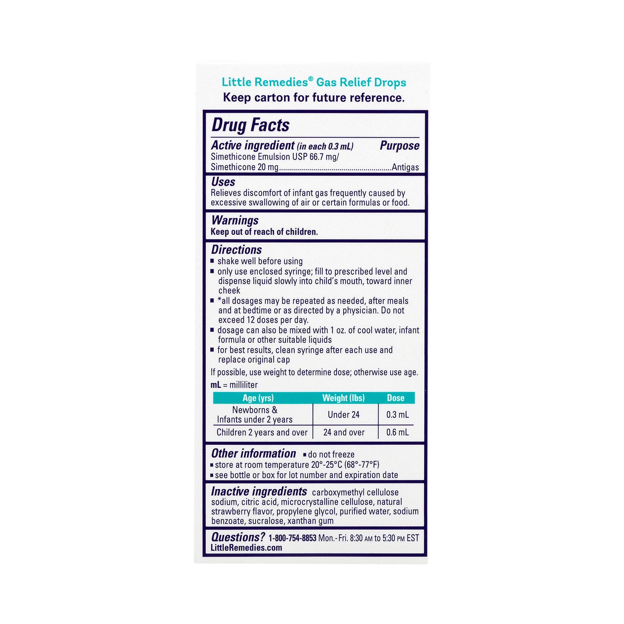 Little Remedies Gas Relief Drops, Natural Berry Flavor - 1 fl oz