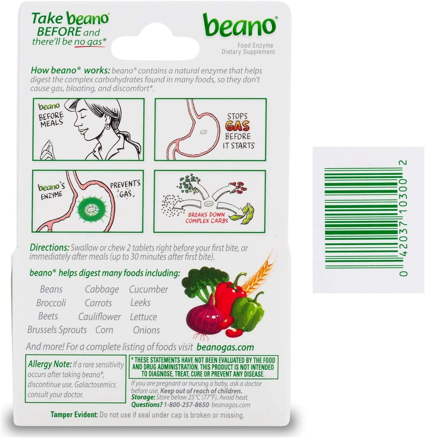 Beano Food Enzyme Dietary Supplement - 100 ct