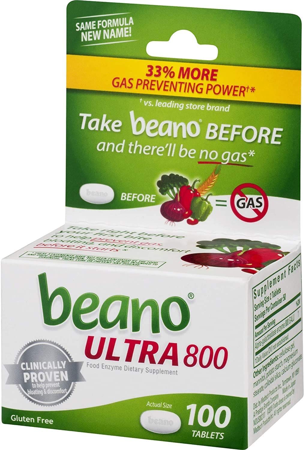 Beano Food Enzyme Dietary Supplement - 100 ct