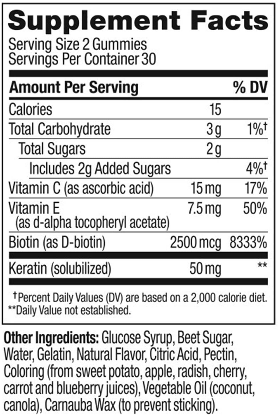 OLLY Undeniable Beauty Gummy Vitamin for Hair Skin & Nails - 60 ct