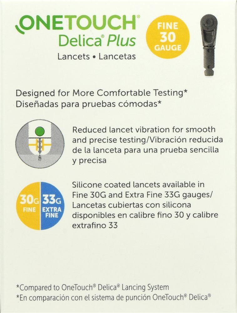 OneTouch Delica Plus Lancets Fine 30 Gauge - 100 ct
