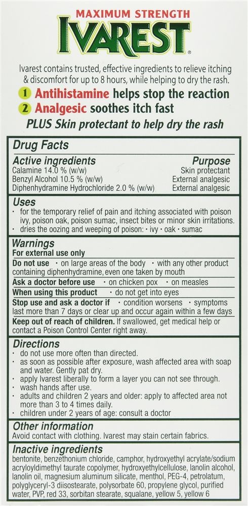 Ivarest Maximum Strength Poison Ivy Itch Cream - 2 oz