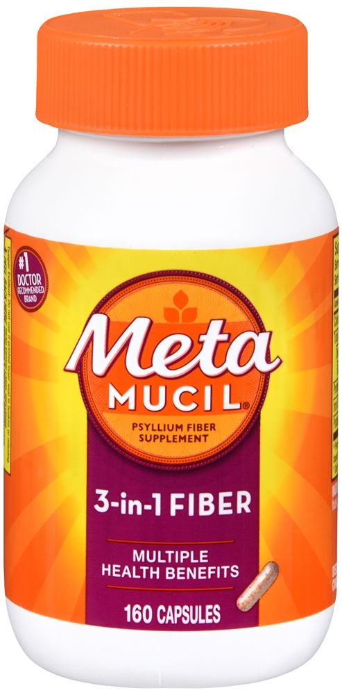 Metamucil 3-in-1 Fiber Capsules - 160 ct