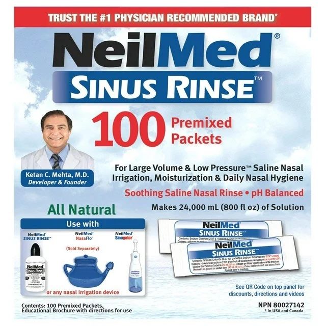 NeilMed Sinus Rinse Regular Refill Packets - 100 ct