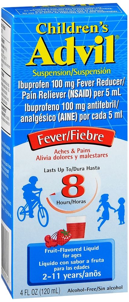 Advil Children's Suspension Fruit-Flavored Liquid, 100 mg - 4 fl oz