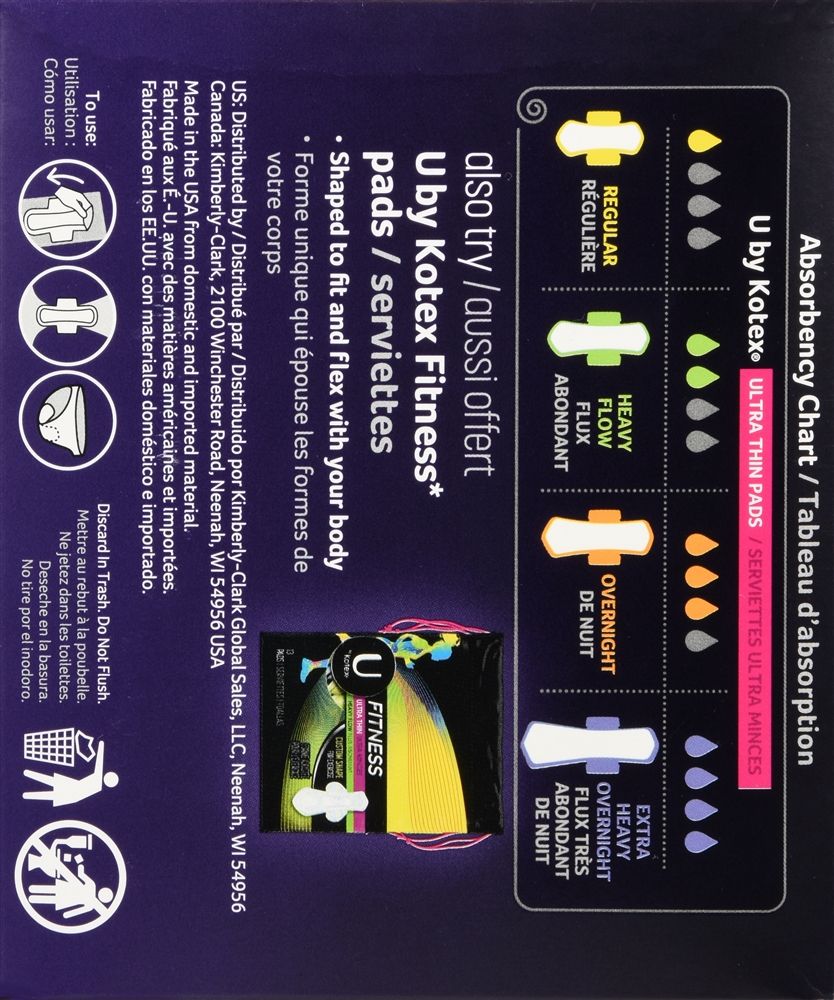 DISCU by Kotex All Nighter Ultra Thin Pads Overnight - 14 ct