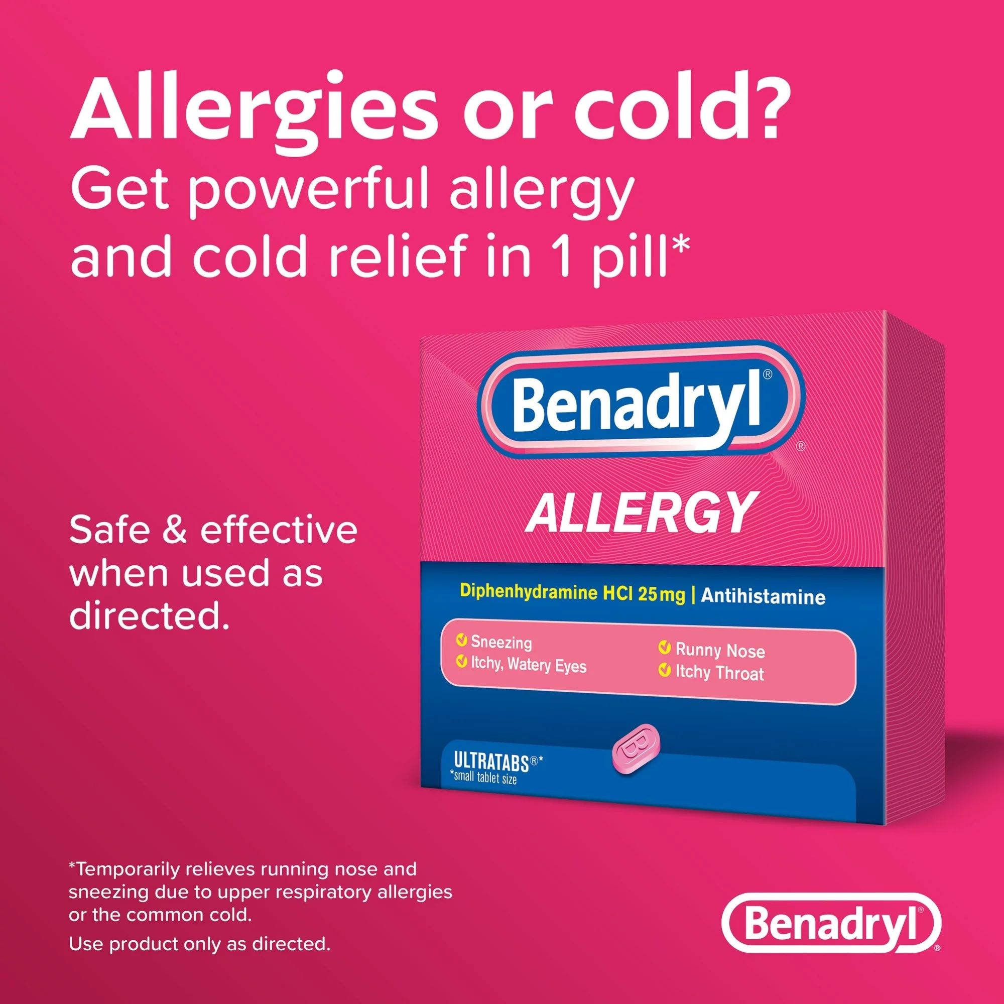 Benadryl Allergy Ultratab Tablets - 48 ct