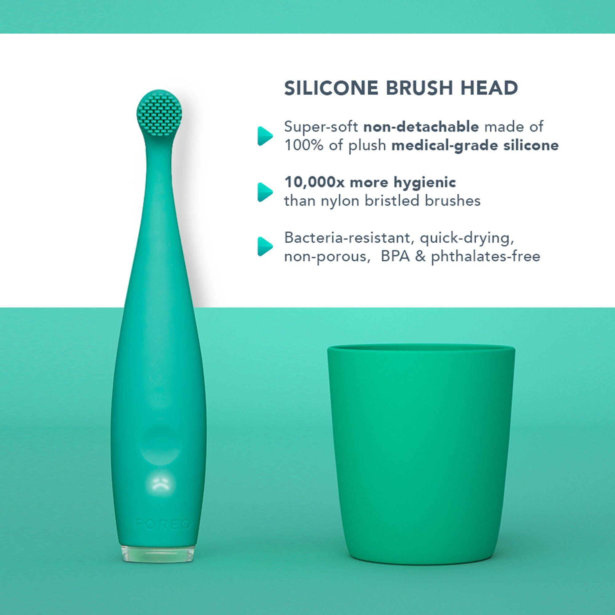 FOREO ISSA™ Baby Sonic Toothbrush - Kiwi Green Panda