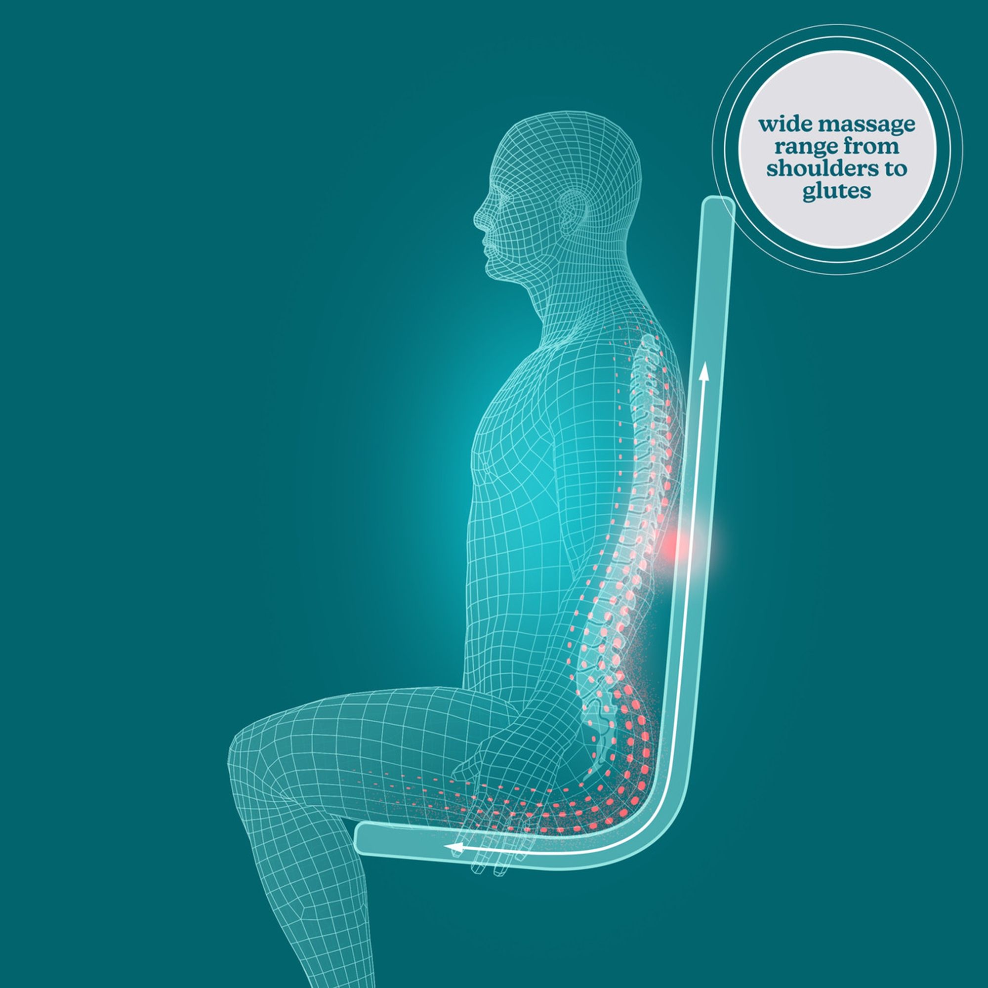 HoMedics Shiatsuflex Back Massage Cushion With Heat Gray