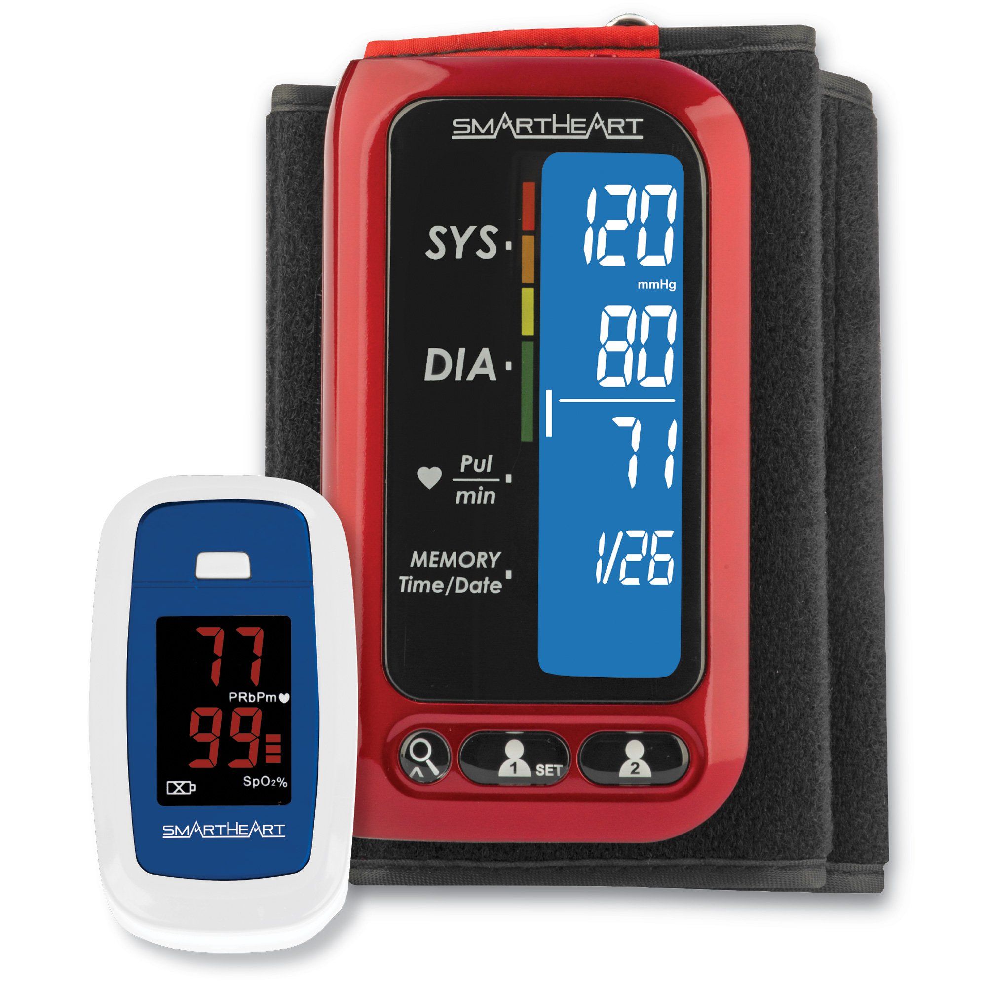 Smartheart Heart Health Bundle - Digital Blood Pressure Monitor & Pulse ...