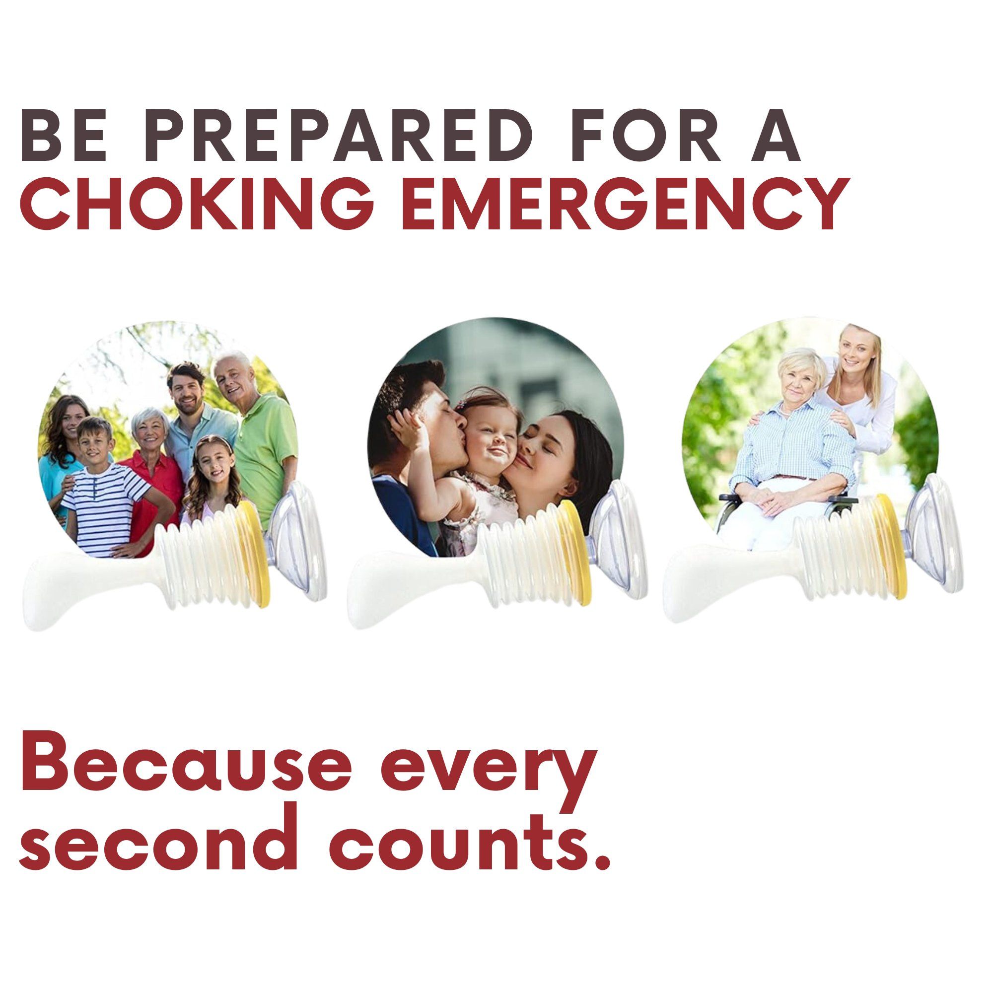 LifeVac Home Kit Choking Rescue Device Kid & Adult Masks