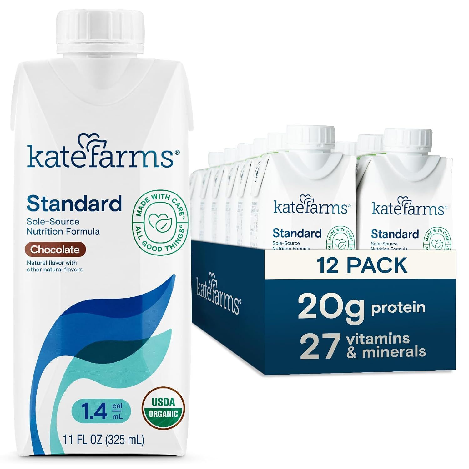 Kate Farms® Standard 1.4, Chocolate, 11 fl oz- 12ct
