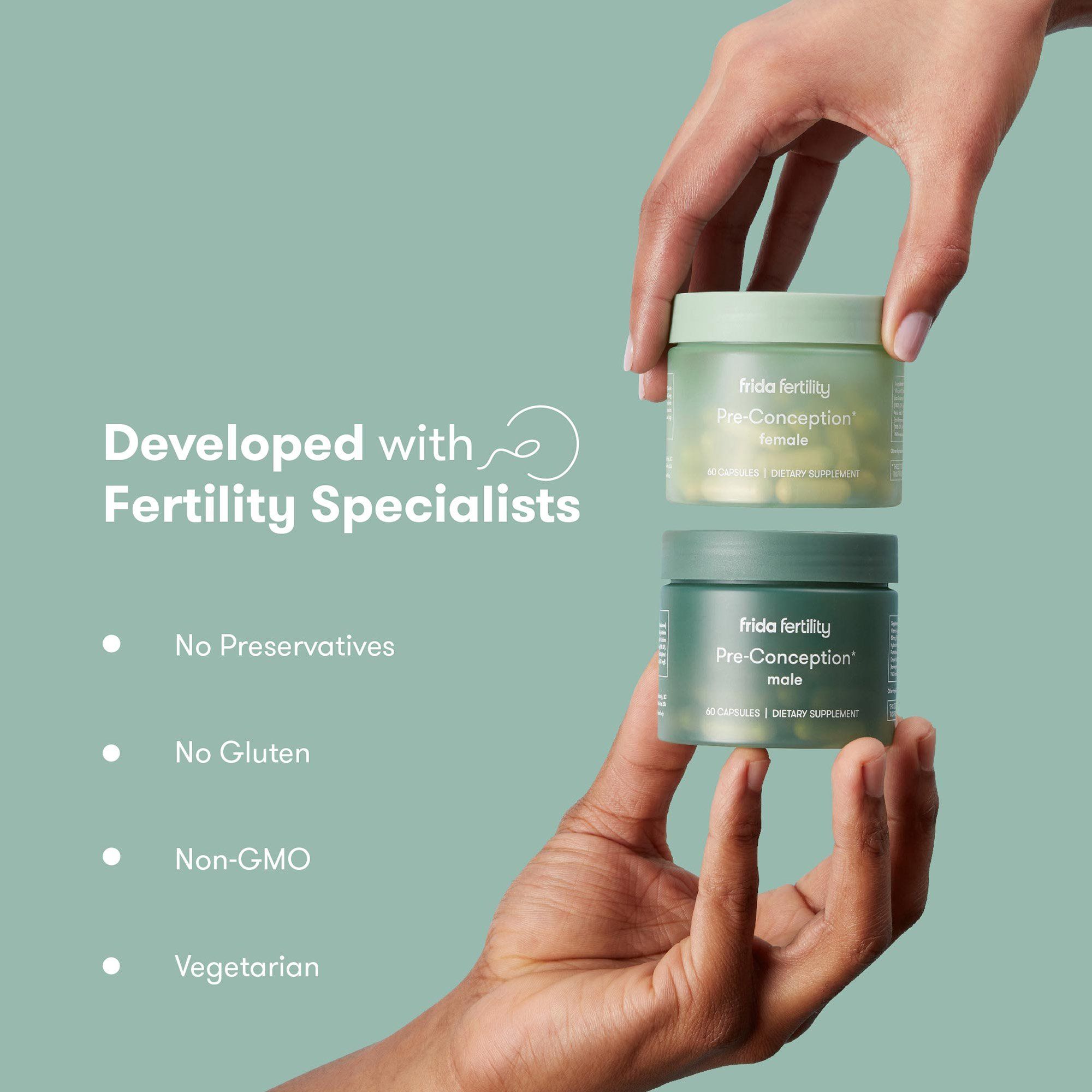 Frida Fertility-Male And Female Pre-Conception Dietary Supplement Kit ...