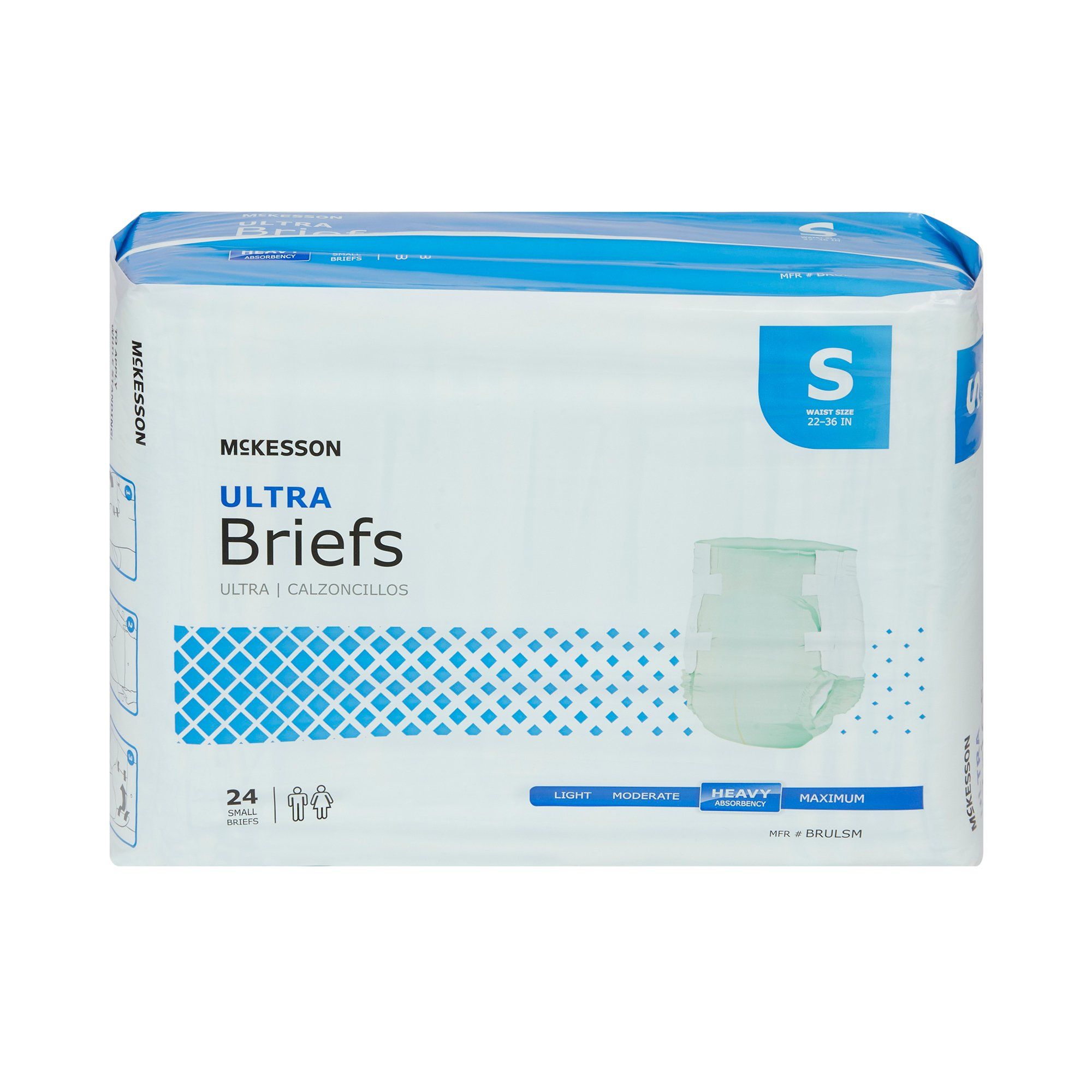 McKesson Unisex Incontinence Ultra Briefs Green Small