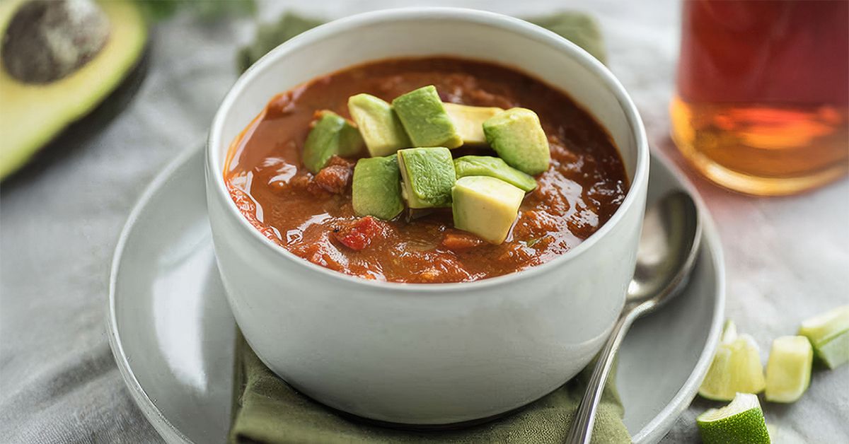 Hearty Pumpkin Chili and Avocado