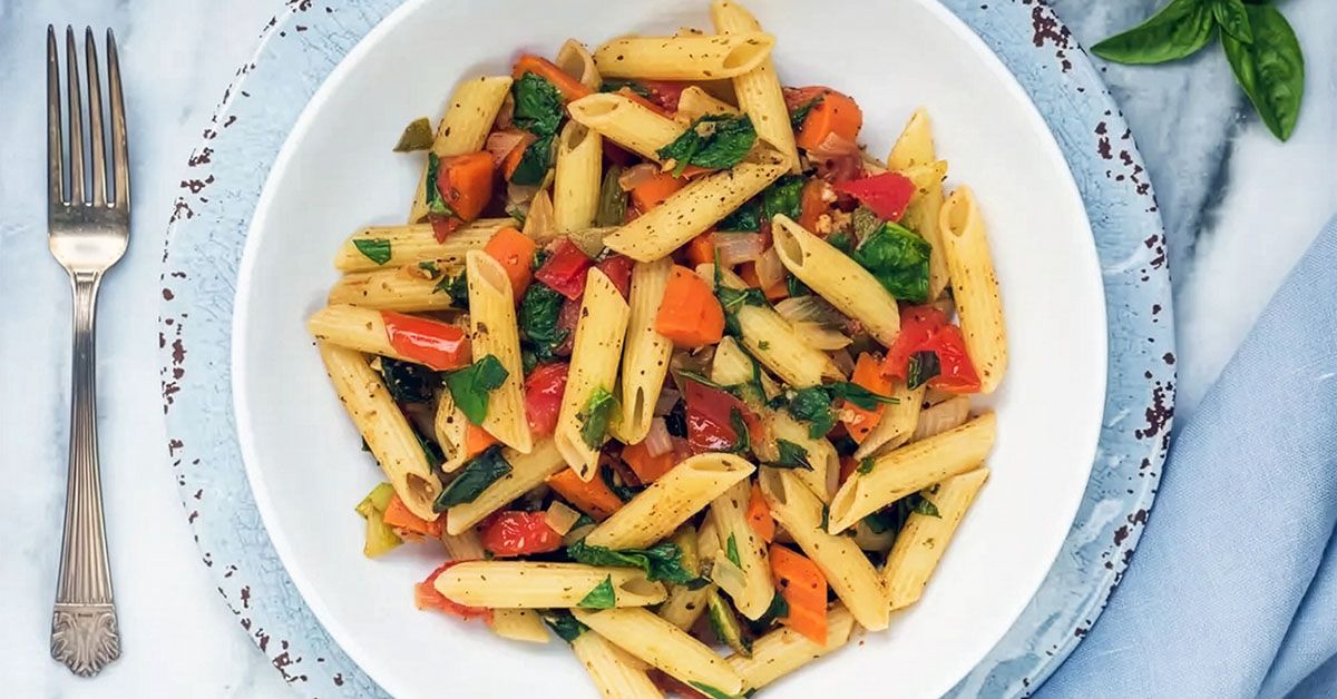 Minestrone Pasta Skillet with Parmesan