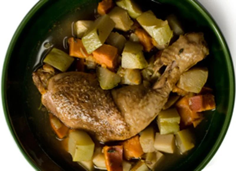 Spicy Chicken and Chayote Jamaican Stew