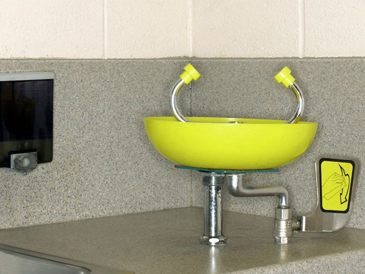 How can a person safely clean their eyes?